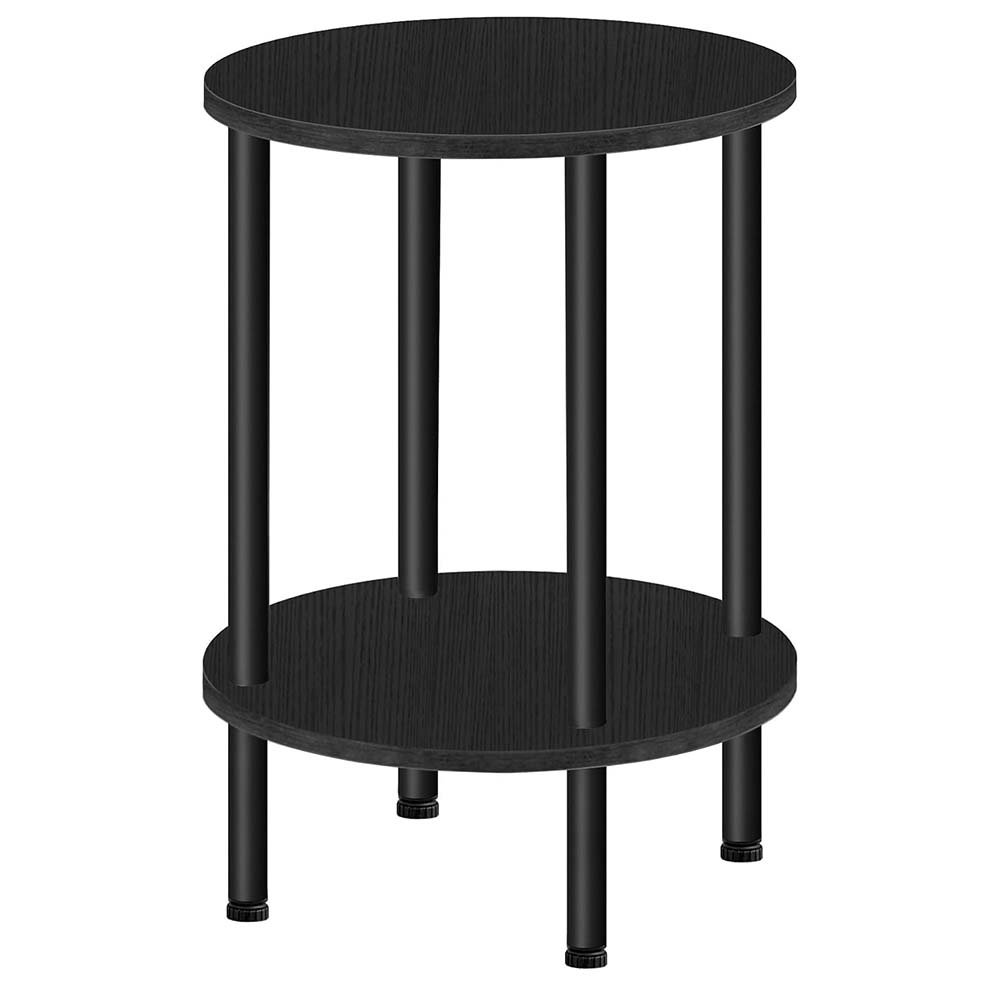 Ebern Designs Round Side Table, 2-Tier End Table, Small Round ...