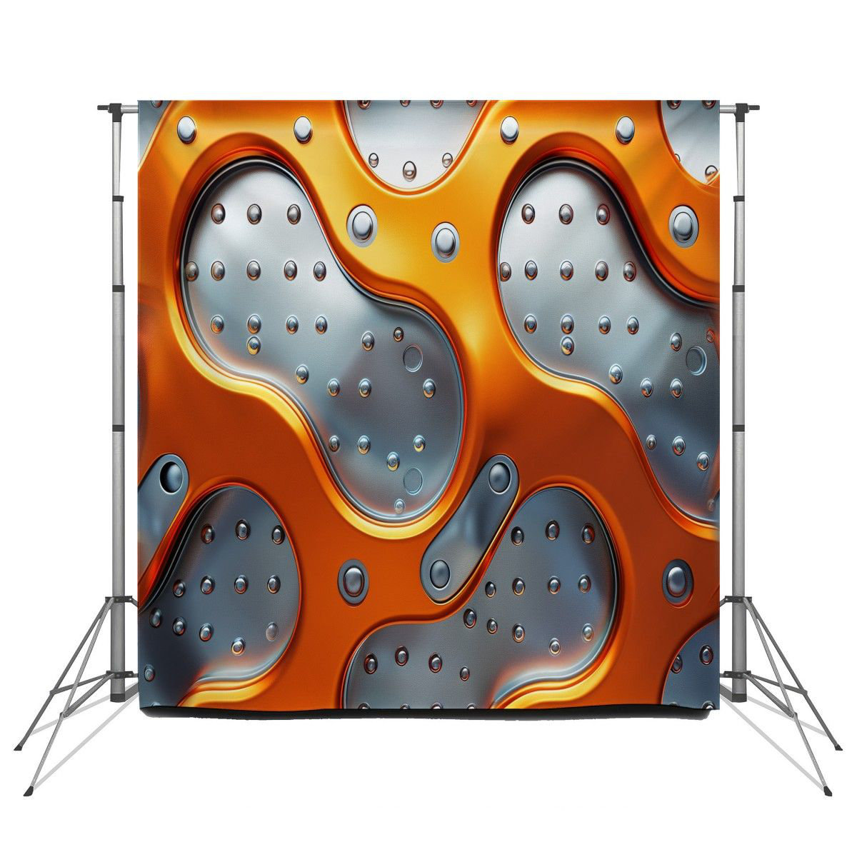 VisionDecor Metallic Liquid Backdrop Pattern Large Reflective Surface ...