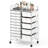 Costway 15-Drawer Trolley with Chrome Plated Metal Frame & Lockable ...