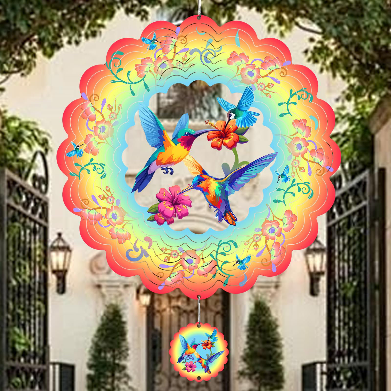 Arlmont & Co. Hummingbirds Metal Wind Spinners Hummingbird Gifts For ...