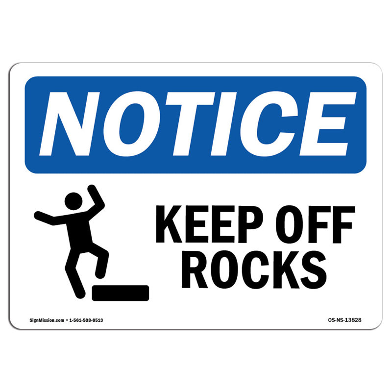 SignMission Keep off Rocks Sign | Wayfair