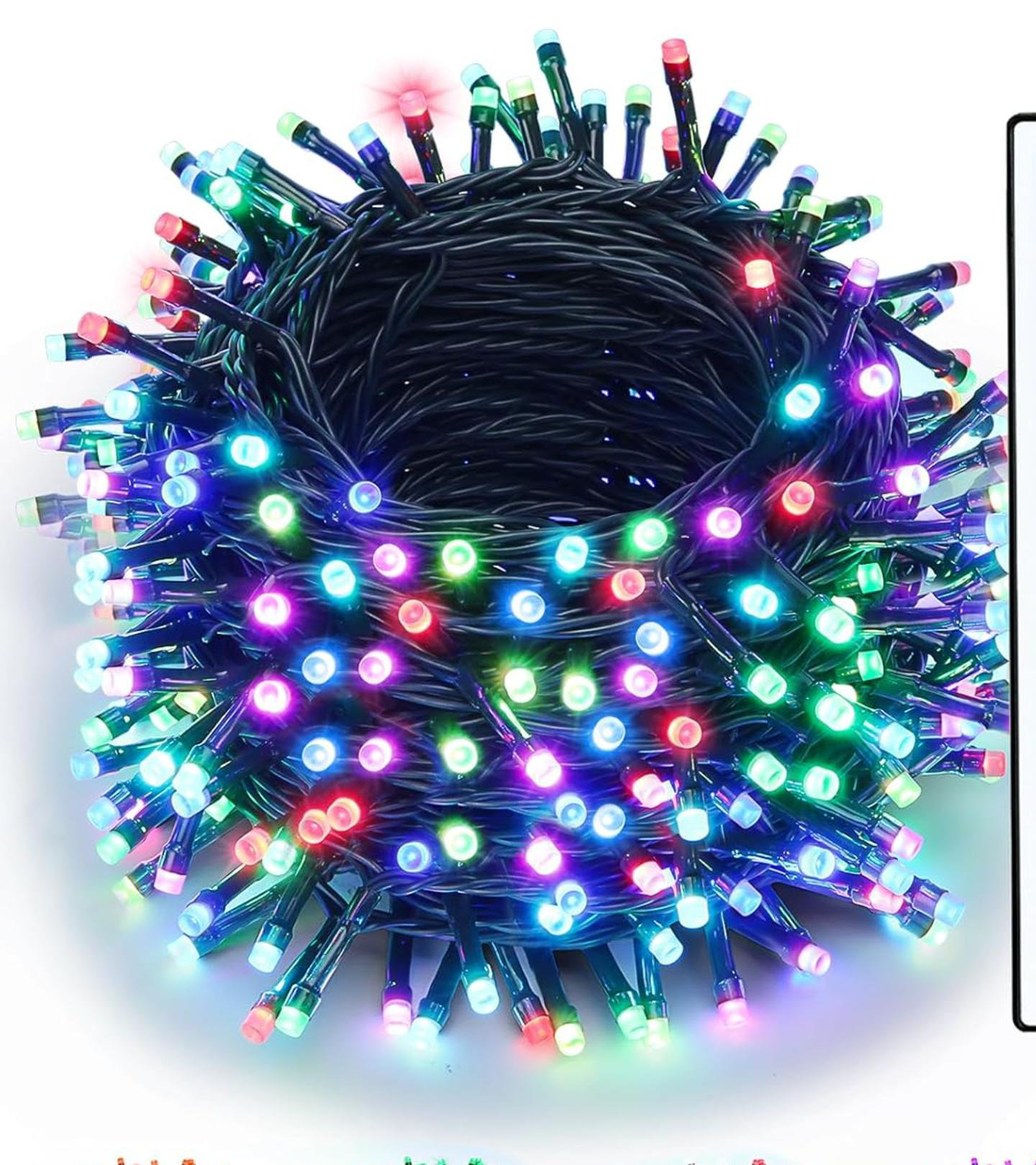 The Holiday Aisle® Colour Changing String Lights 98FT 300 LED RGB ...