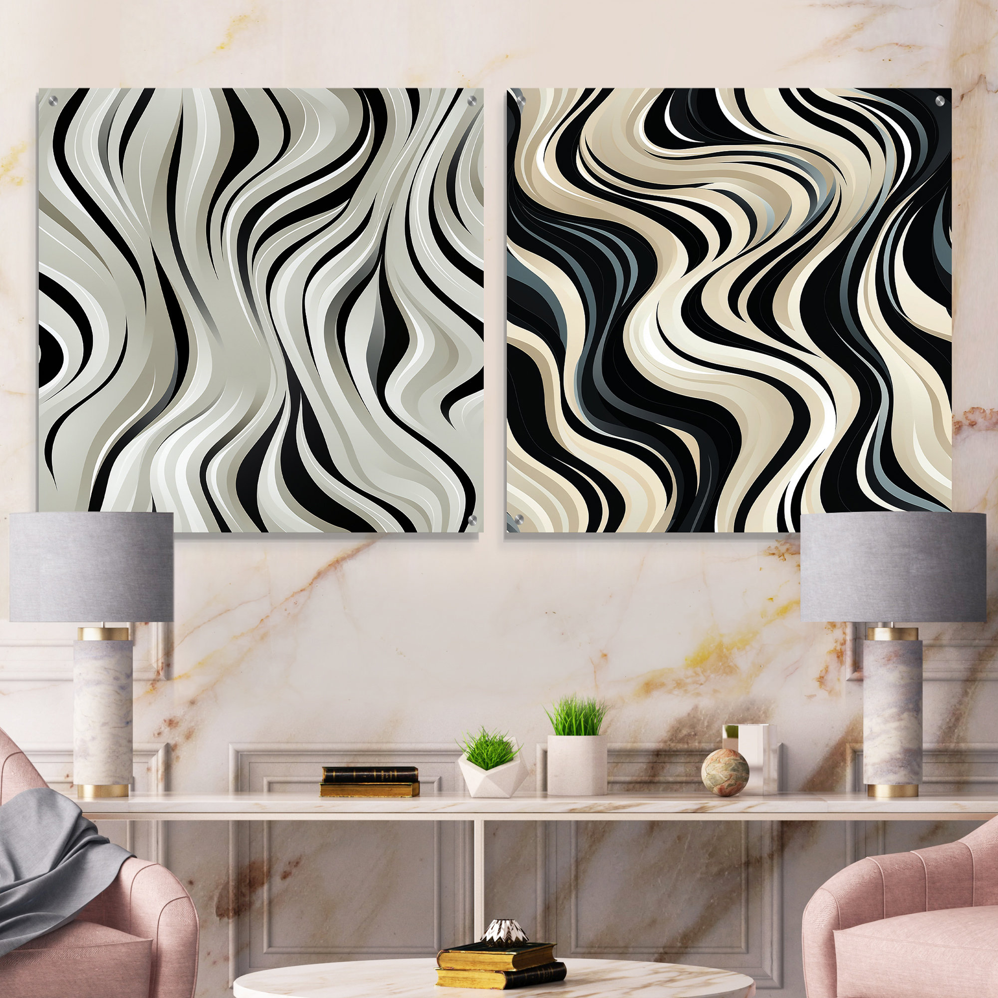 Design Art Black And White Zebra Monochromatic Elegance - Abstract ...