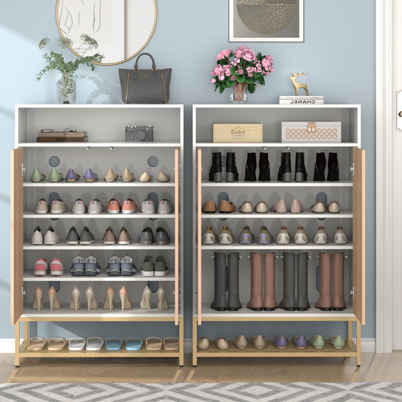 Corrigan Studio® Torell 24 Pair Shoe Storage Cabinet & Reviews | Wayfair