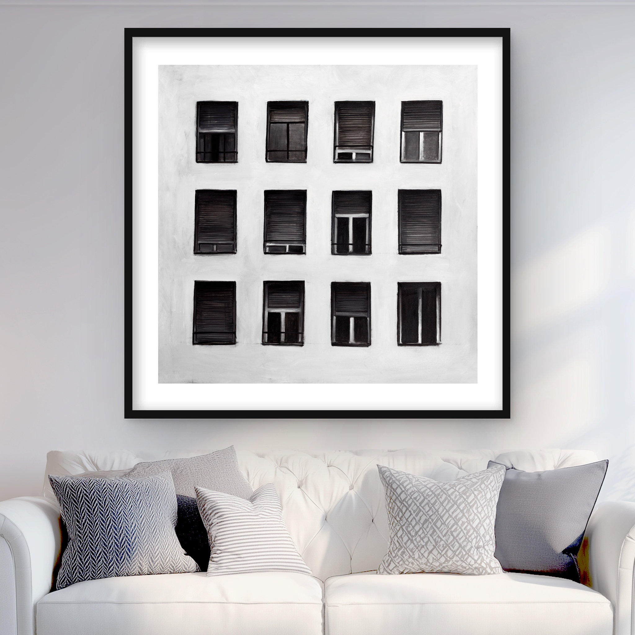 Lark Manor™ Windows - Black Office Framed Matted Print for Home Decor ...