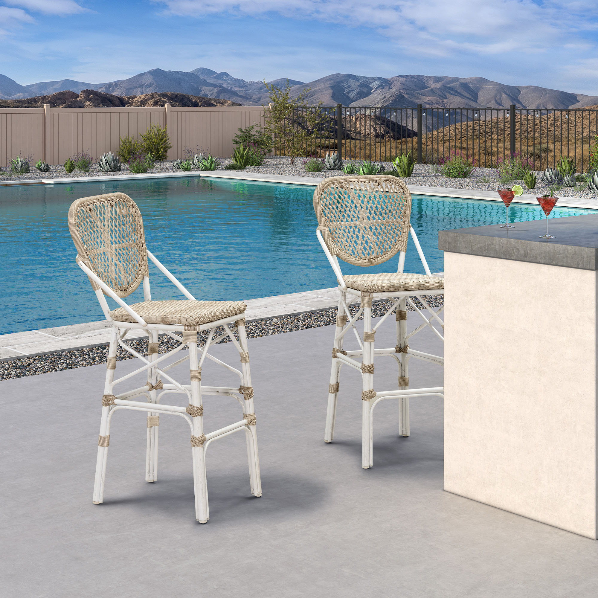 Bay Isle Home™ Alfanette Outdoor 29.53 Bar Stool | Wayfair
