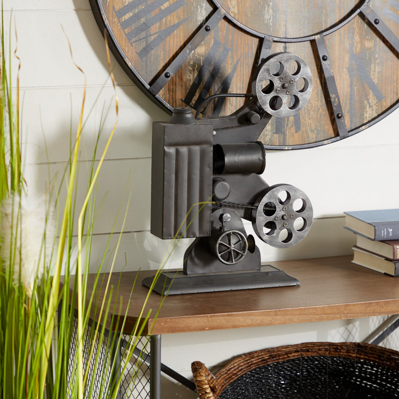 Williston Forge Bhavin Metal Camera Film Black Decorative Sculpture ...