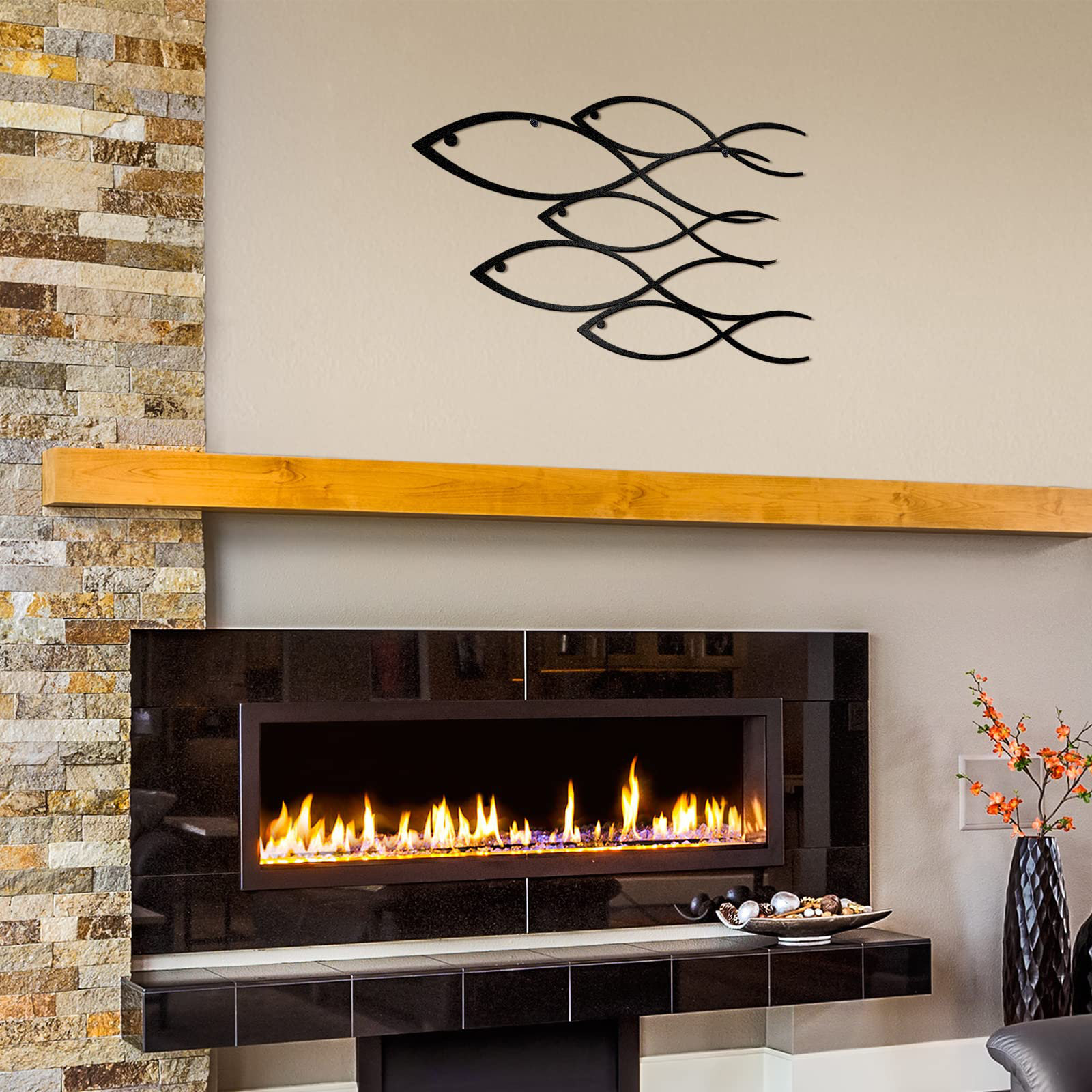 Beachcrest Home Nautical Fish Metal Wall Decor School Of Fish Wall Art ...