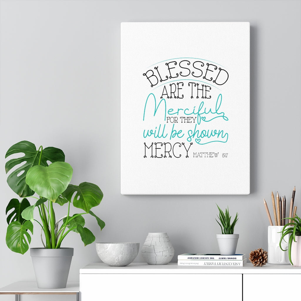 Trinx Scripture Canvas Blessed Are The Merciful Matthew 5:7 Christian ...