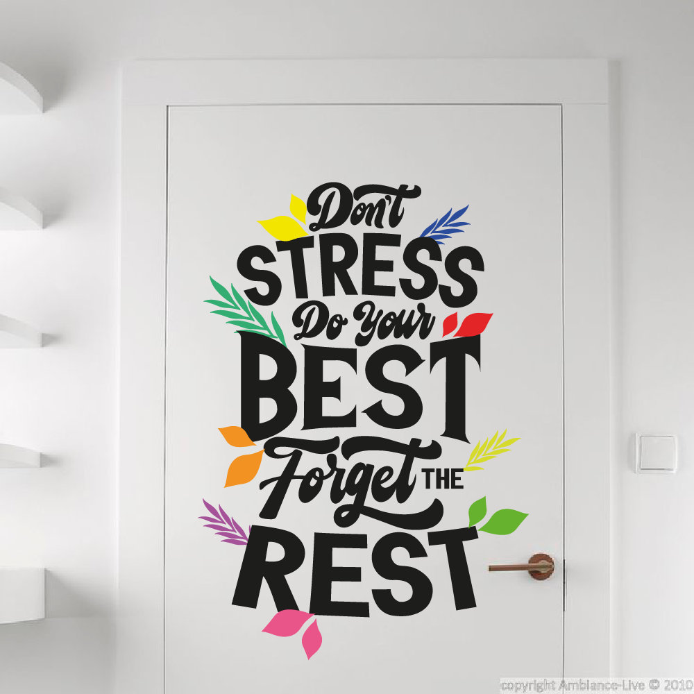 Trinx Multicolored Plant Leaves Inspirational Quotes Home Bedroom Doors ...