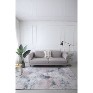 17 Stories Pink/Gray Area Rug | Wayfair