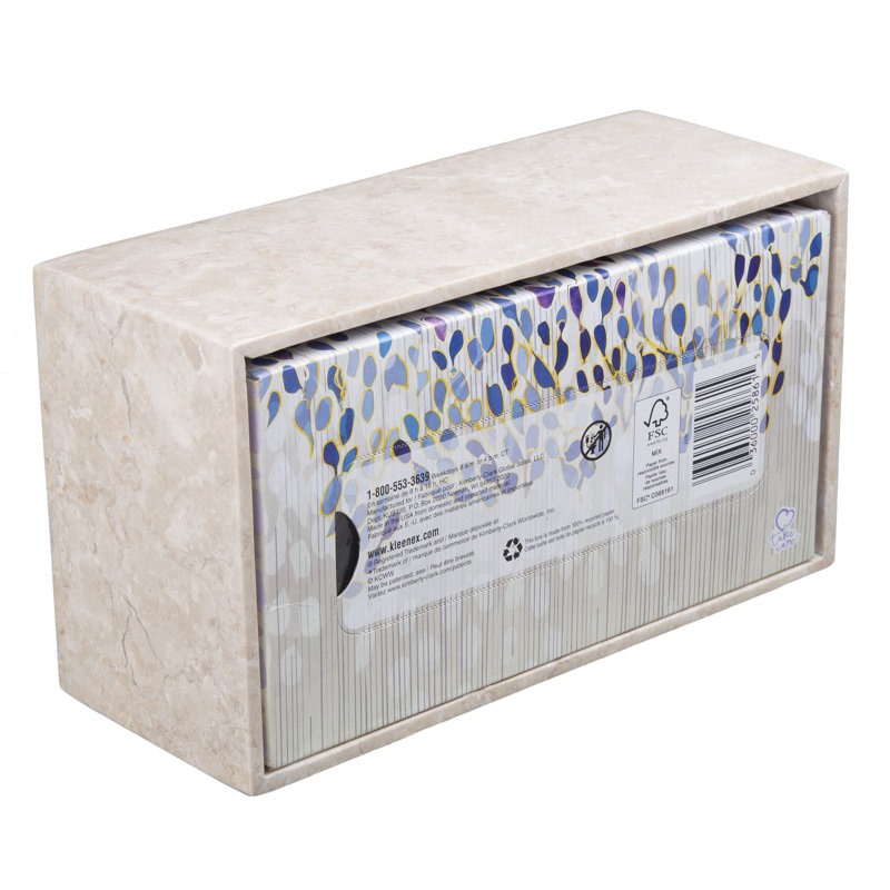 Canora Grey Rainsville Natural Marble Stone Rectangular Tissue Box ...