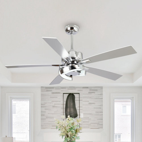 Chrome Ceiling Fans You'll Love | Wayfair