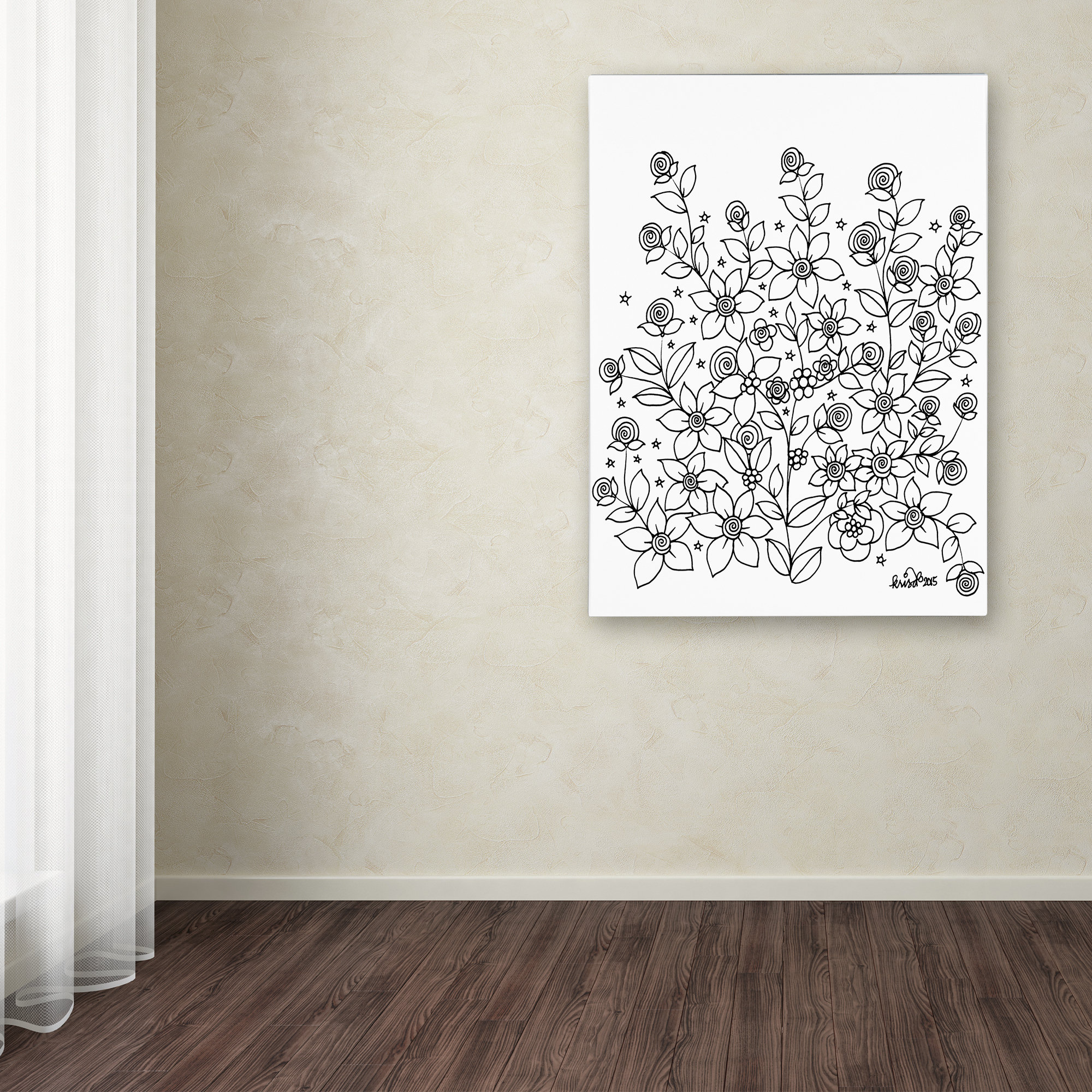 Dakota Fields Carson 'Simple Flower Doodle 2' KCDoodleArt Graphic Art ...