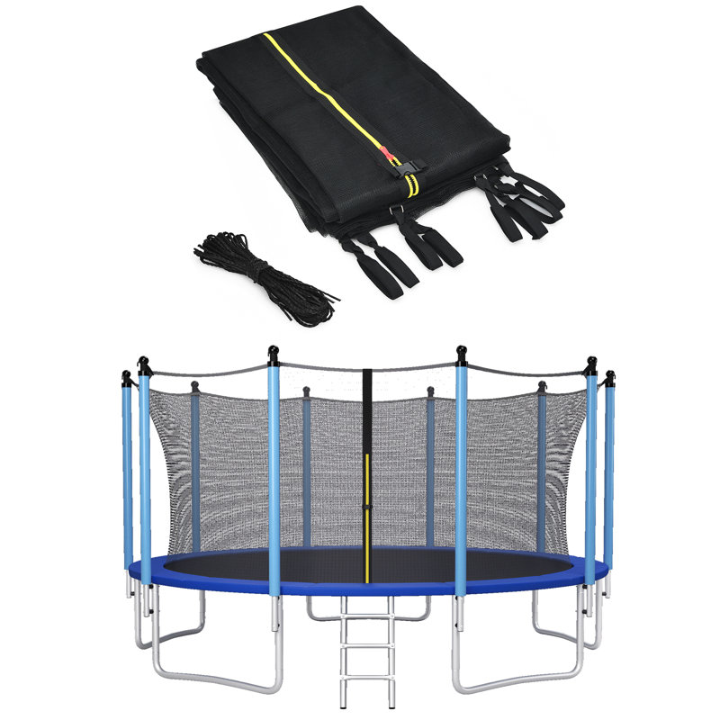 Costway Replacement Safety Net without Ten Poles for 15' Trampoline ...