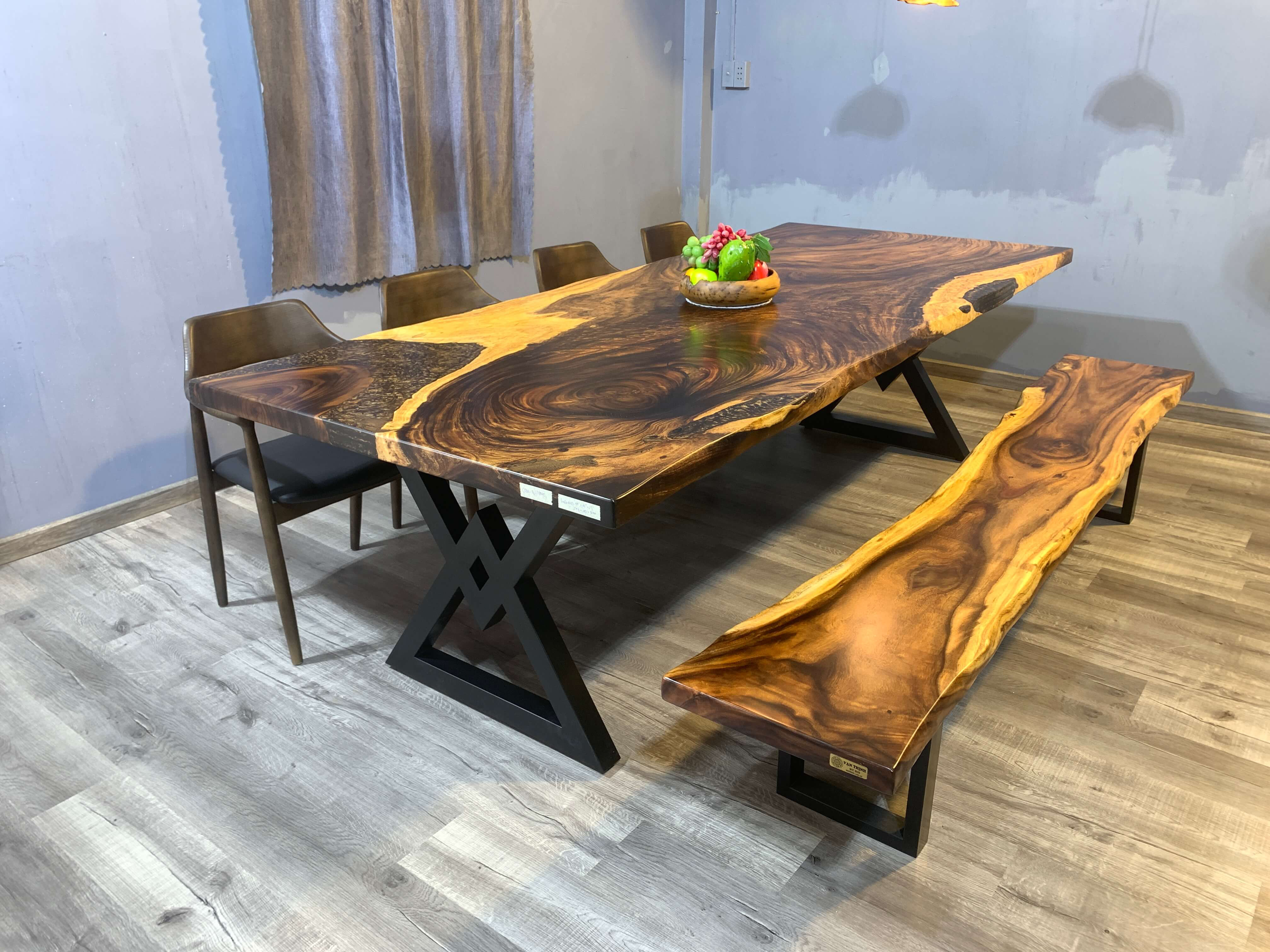 Loon Peak® Gerbin 110" Solid Wood Dining Table | Wayfair