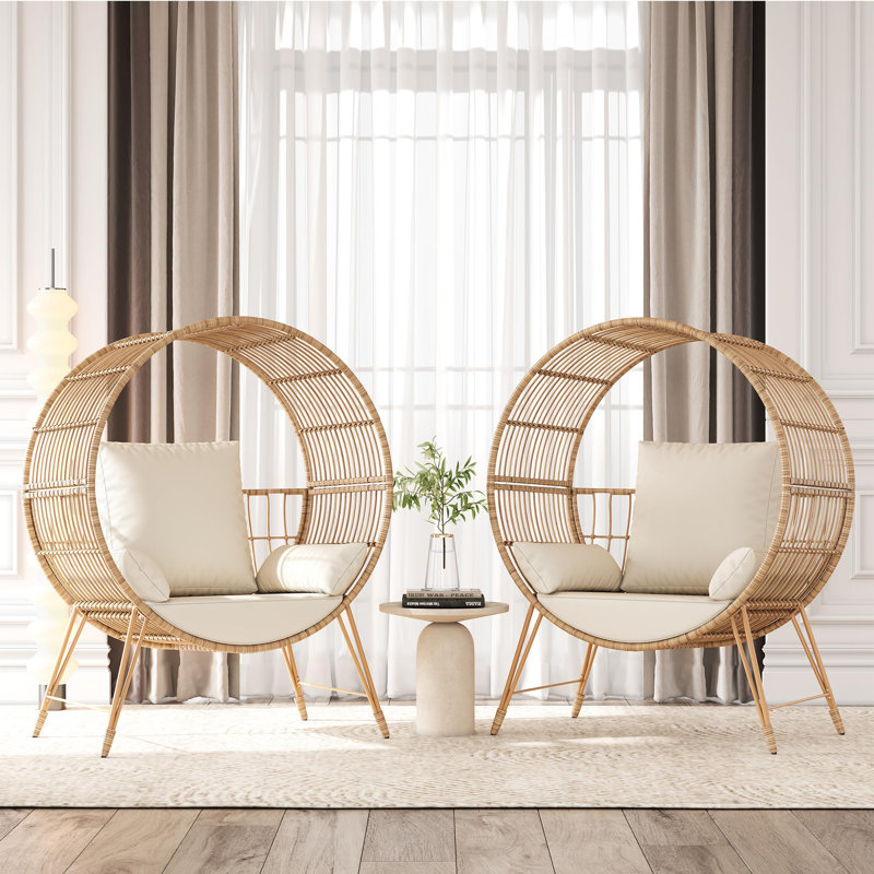 Bay Isle Home™ Boho Wicker Egg Chair & Reviews | Wayfair