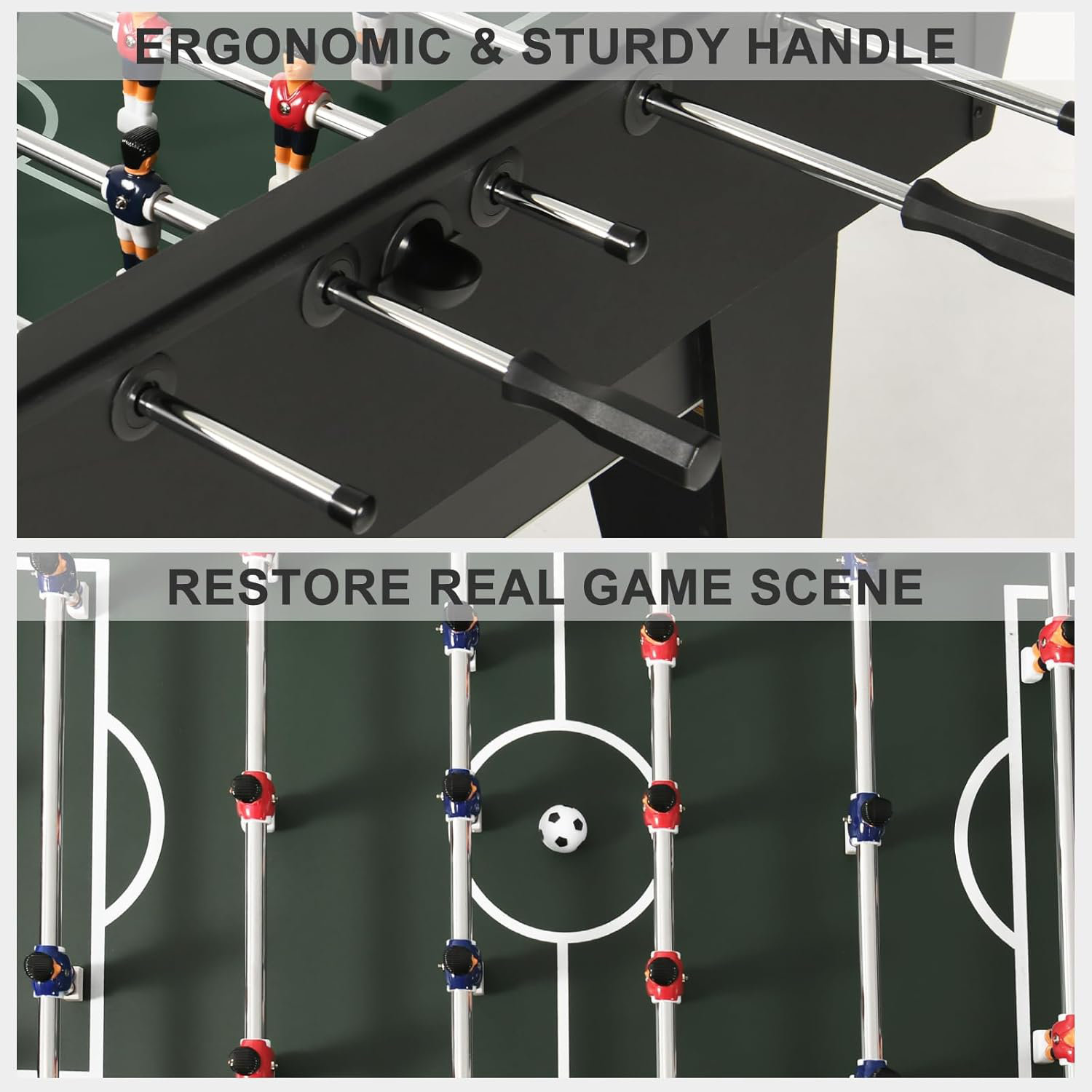 ATC CABINETS 58Inch Competition Soccer Table Game w/ 2 Balls for Adult ...