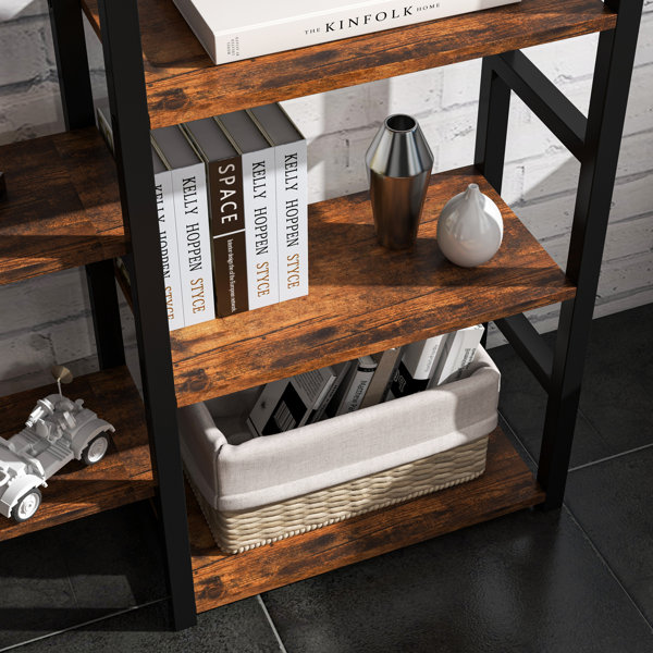 17 Stories Johnclif Steel Etagere Library Bookcase & Reviews | Wayfair