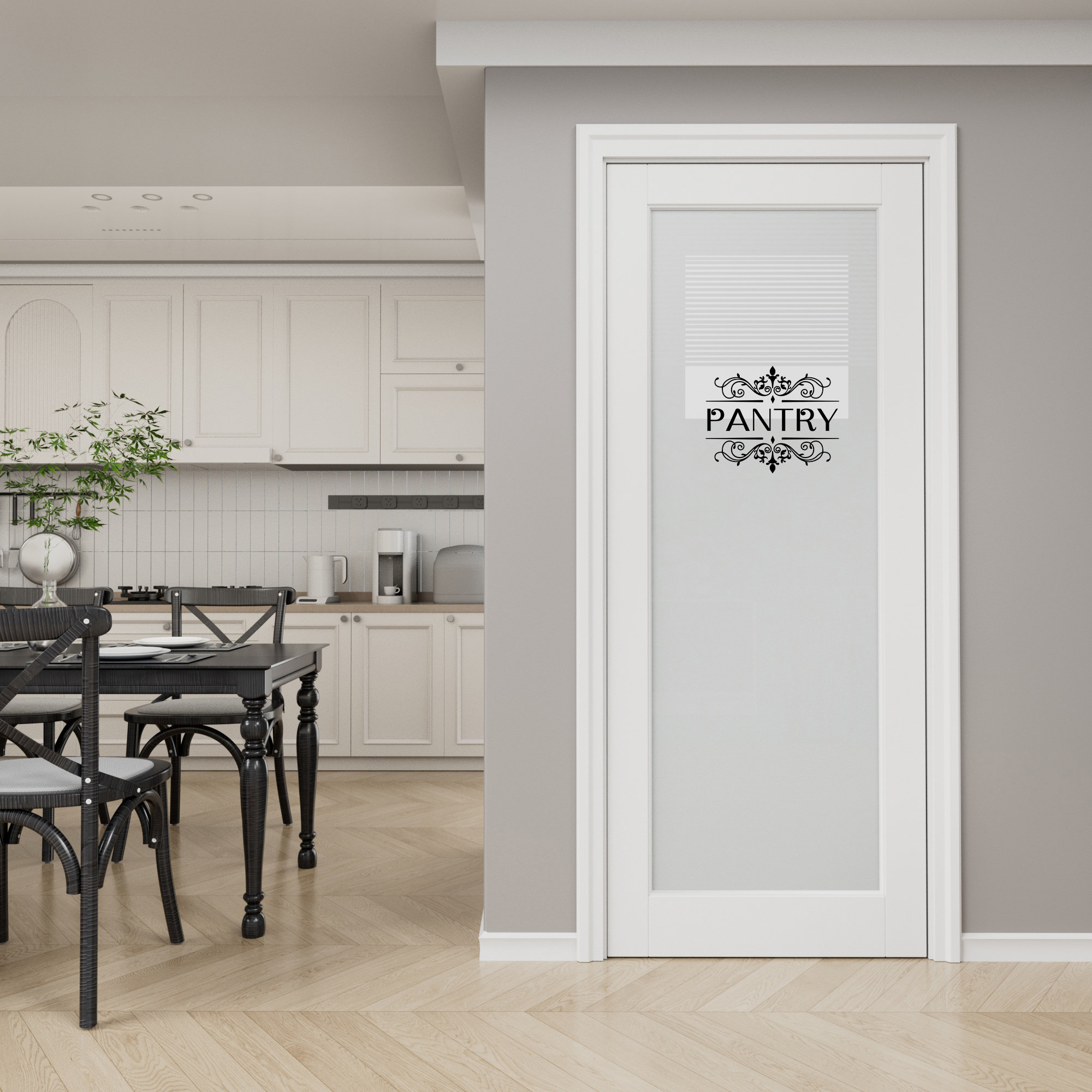 ARK DESIGN Interior Pantry Frosted Door Slab Solid Manufactured Wood ...