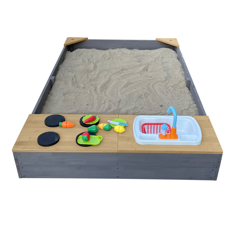 AXI 115Cm x 180Cm Plastic Square Sandbox with Cover | Wayfair.co.uk