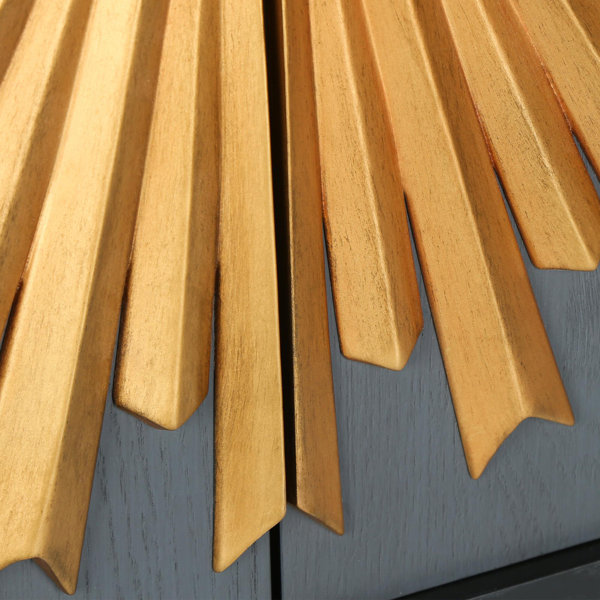 Everly Quinn Guneet Solid Wood 2 - Door Accent Cabinet & Reviews | Wayfair