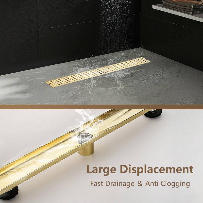 NOVEL Linear Grid Shower Drain & Reviews | Wayfair