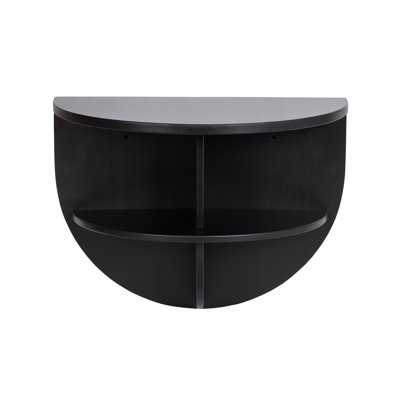 Millwood Pines Balmuth Half-Circle Wooden Floating Side Table | Wayfair