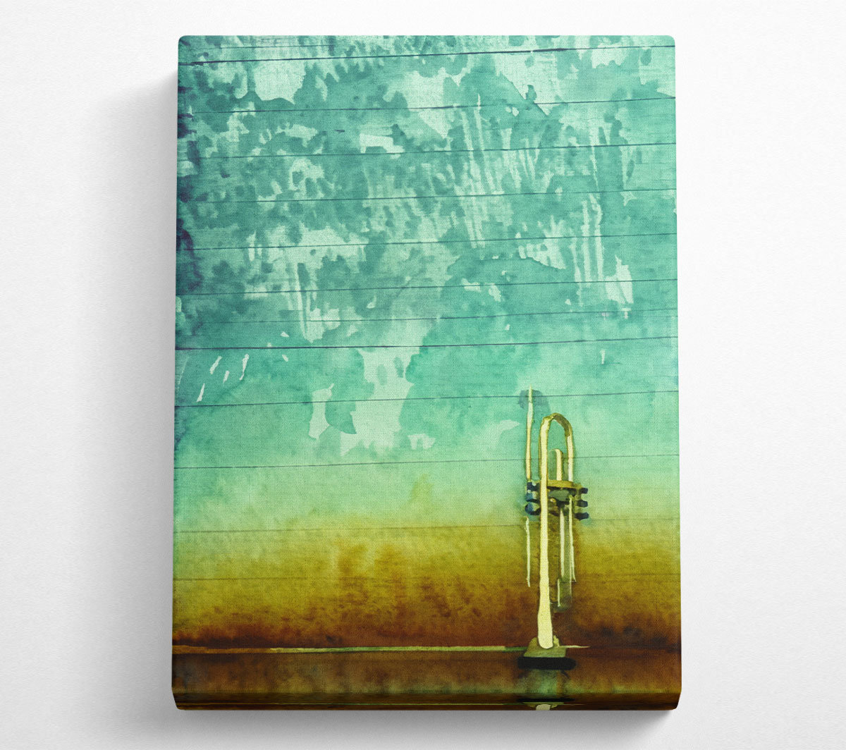 Marlow Home Co. Trumpet Gold Canvas Watercolour | Wayfair.co.uk