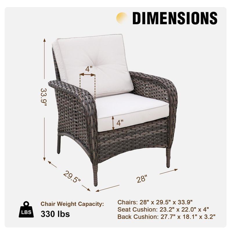 EAGLE PEAK Wicker Outdoor Lounge Chair | Wayfair