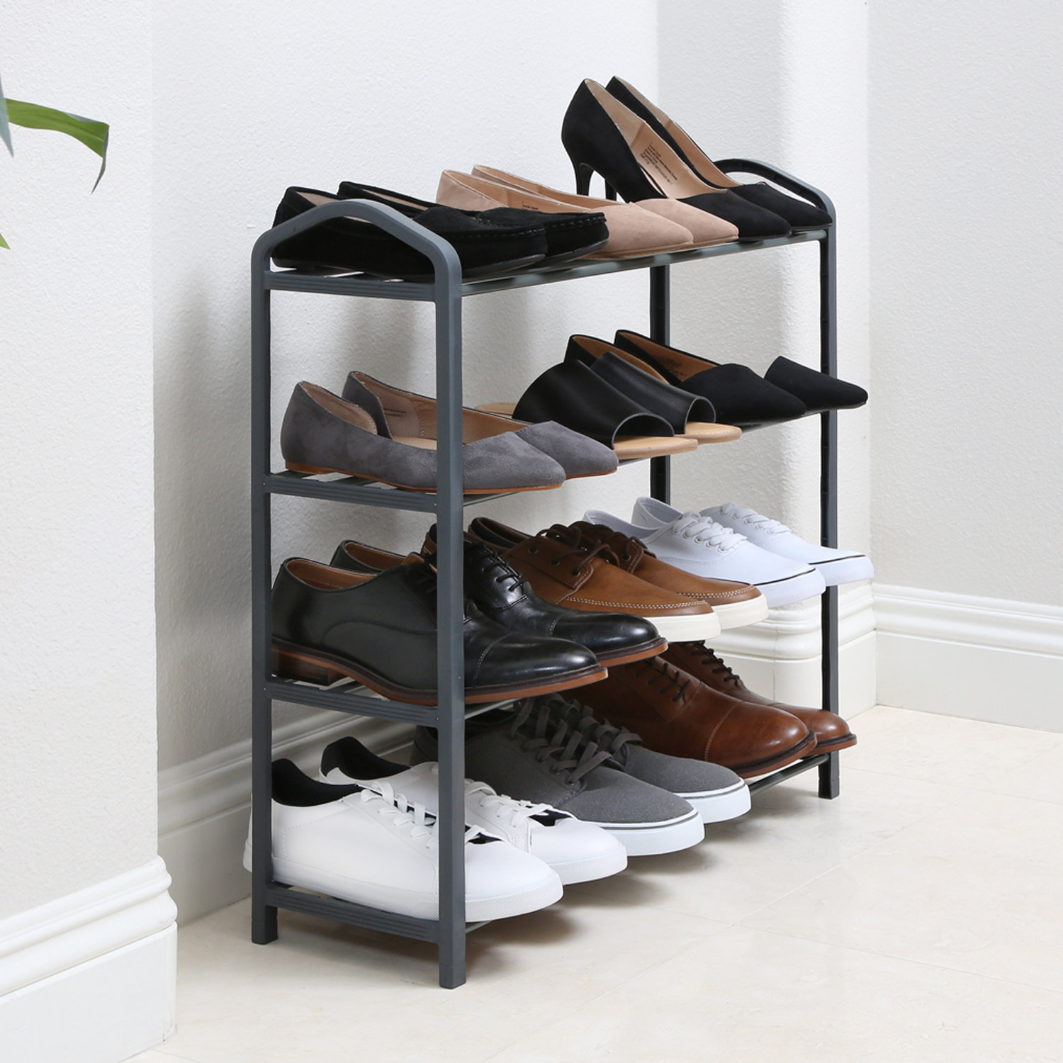 SmartDesign 4 Tier Steel Shoe Rack | Wayfair