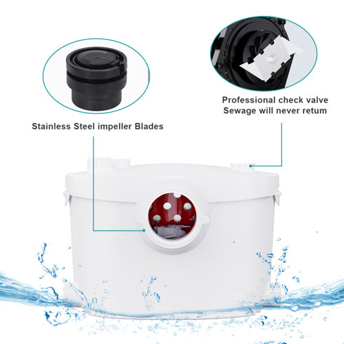 SUPERFLO Macerating Toilet System, Powerful & Durable, Upflush Toilet ...
