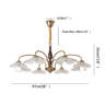 House of Hampton® 8 Lights Vintage Glass Chandelier Light In Bronze ...