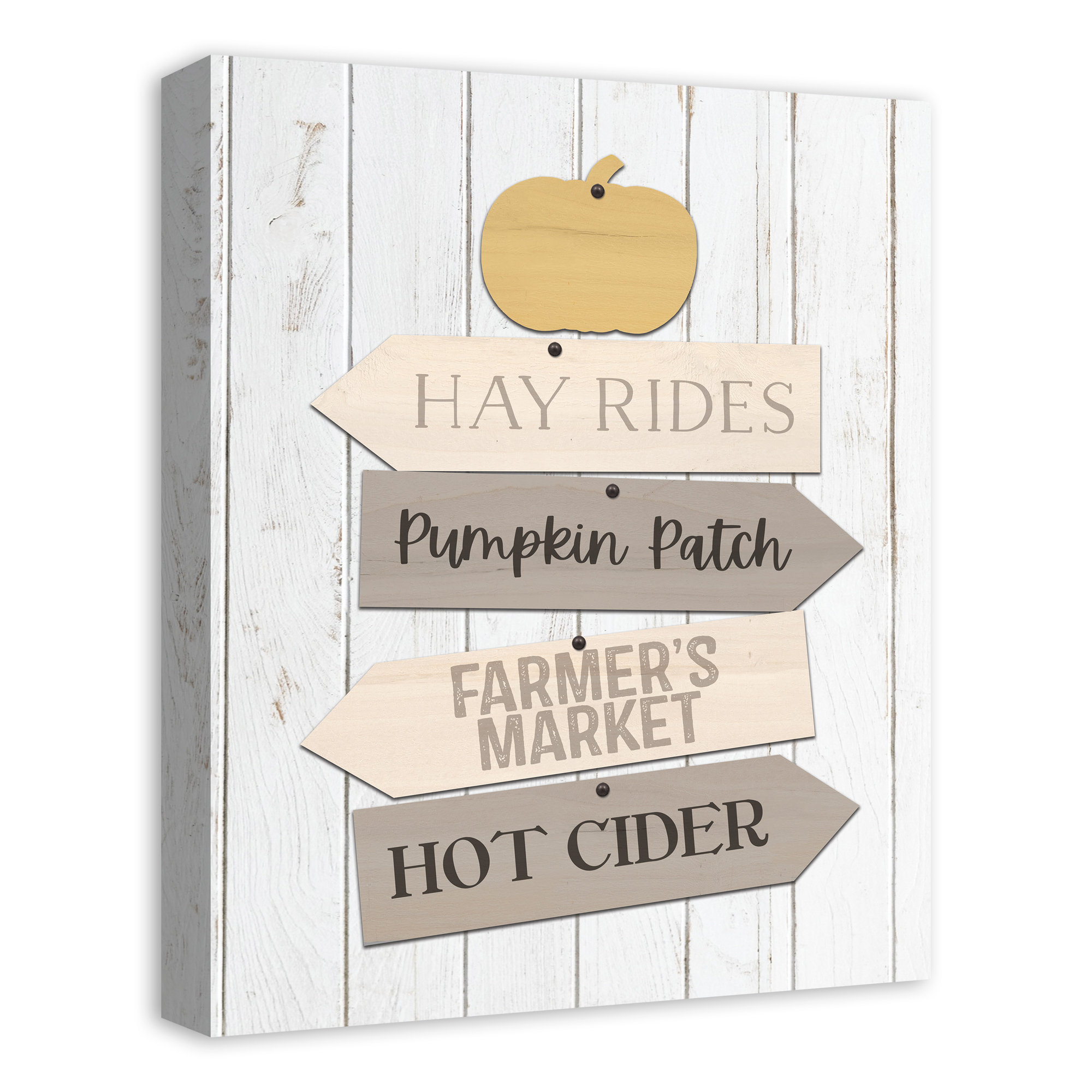 August Grove® Fall Farmers Market Signs - Wrapped Canvas Textual Art ...