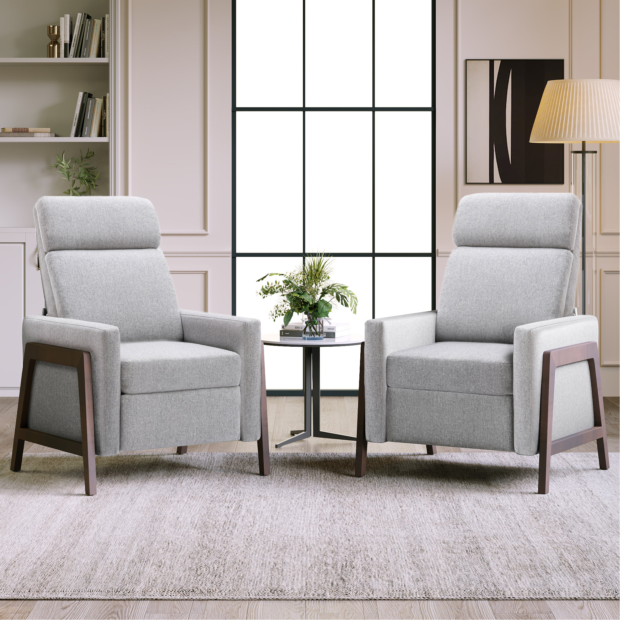 Hokku Designs Accent Chair,Set Of 2 Recliner Chair, Adjustable Seating ...