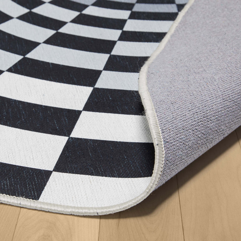 Well Woven Apollo 3D Portal Novelty Black White Printed Distressed ...