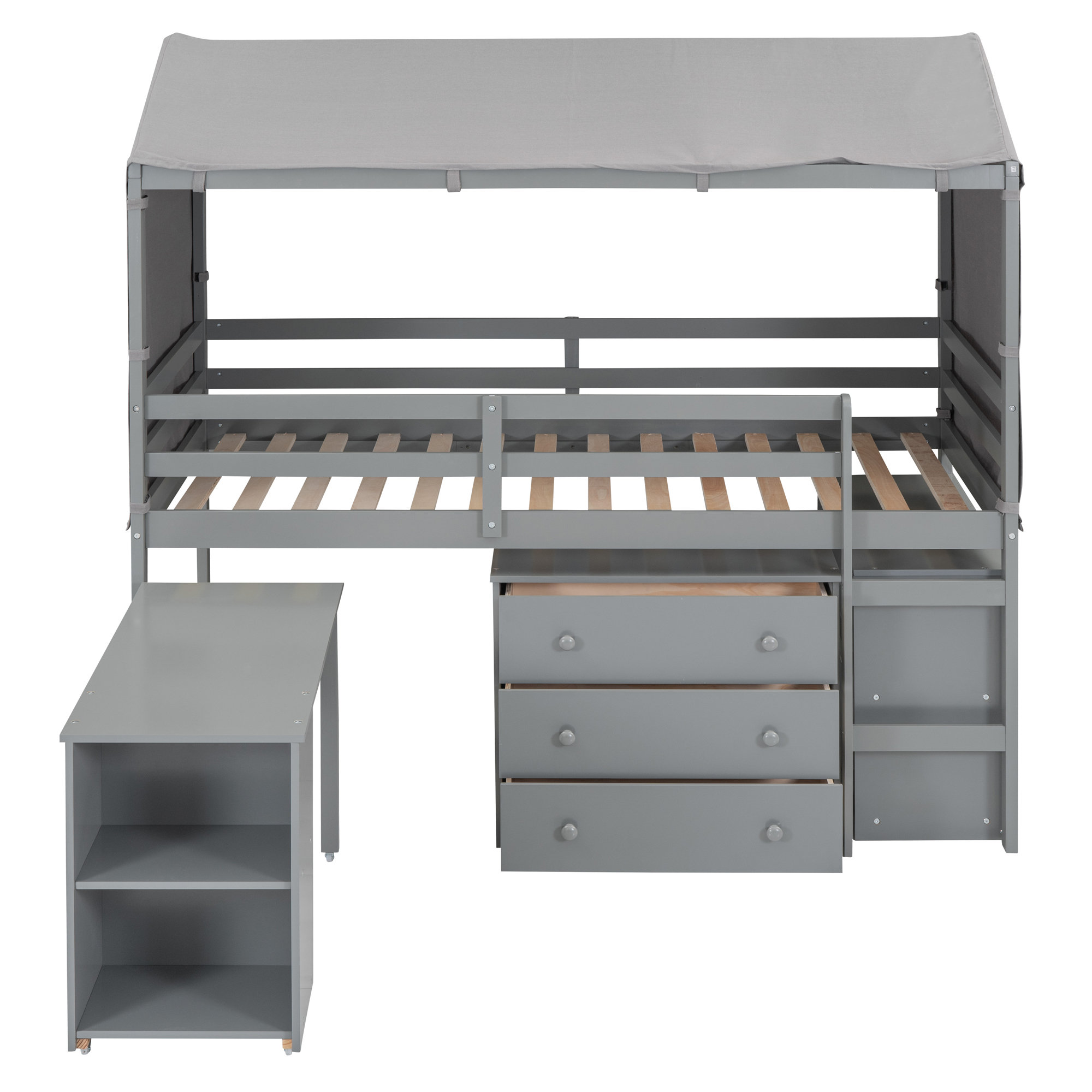 Harper Orchard Renderos Kids Twin Loft Bed with Drawers | Wayfair