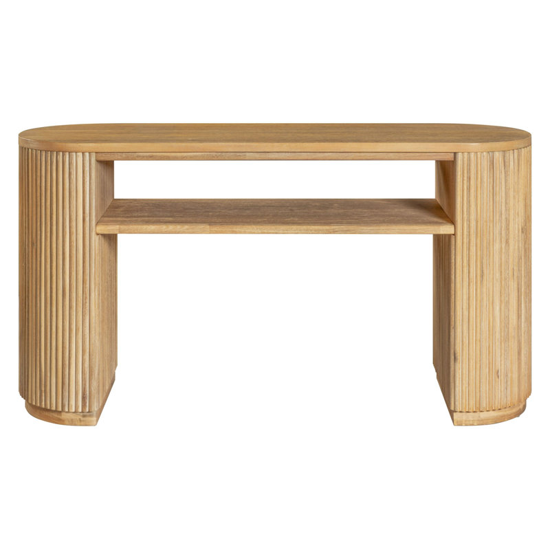Joss & Main Fitzroy - Modern Natural Acacia Console Table | Wayfair