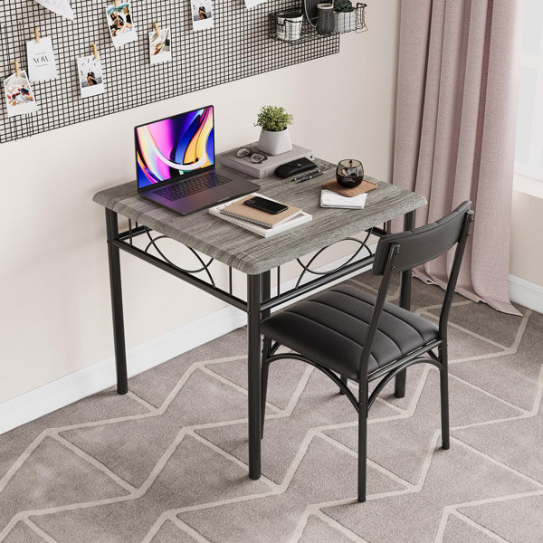 ZACOO Dining Table Set, 3 Pcs Space Saving Kitchen Table With 2 Chairs ...