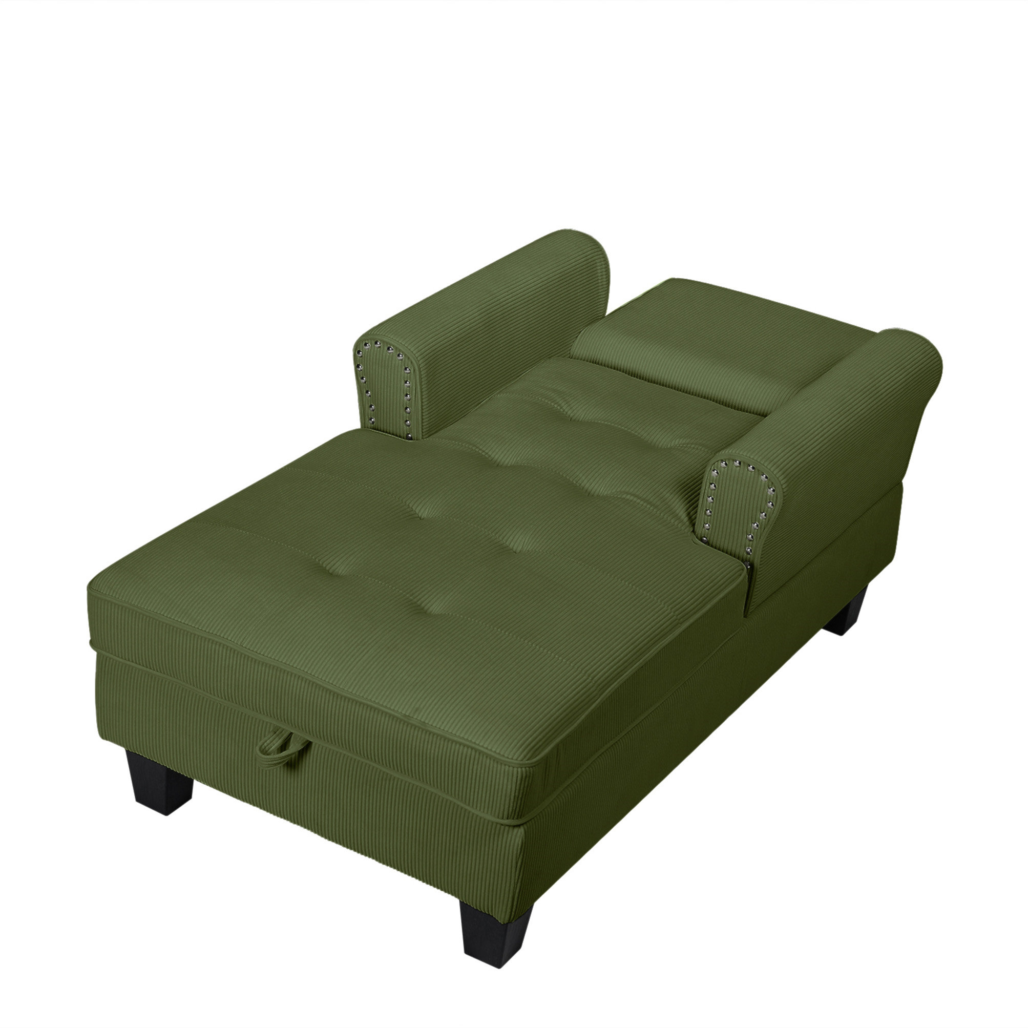 Latitude Run® Versatile Upholstered Sofa Bed Chair With Rivets For ...