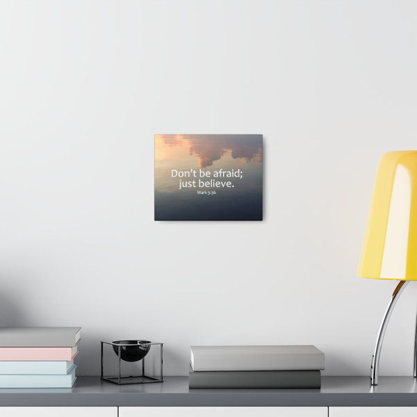 Blue Elephant Just Believe Mark 5:36 - Wrapped Canvas Art Prints ...