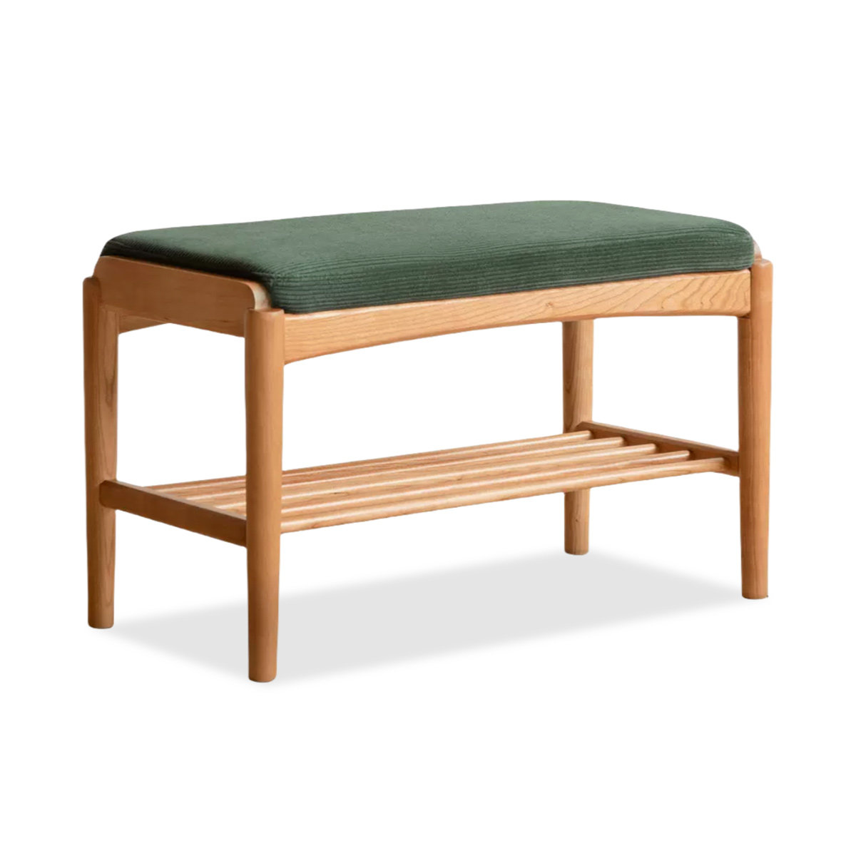 Bloomsbury Market Green Solid wood Upholstered Bench | Wayfair