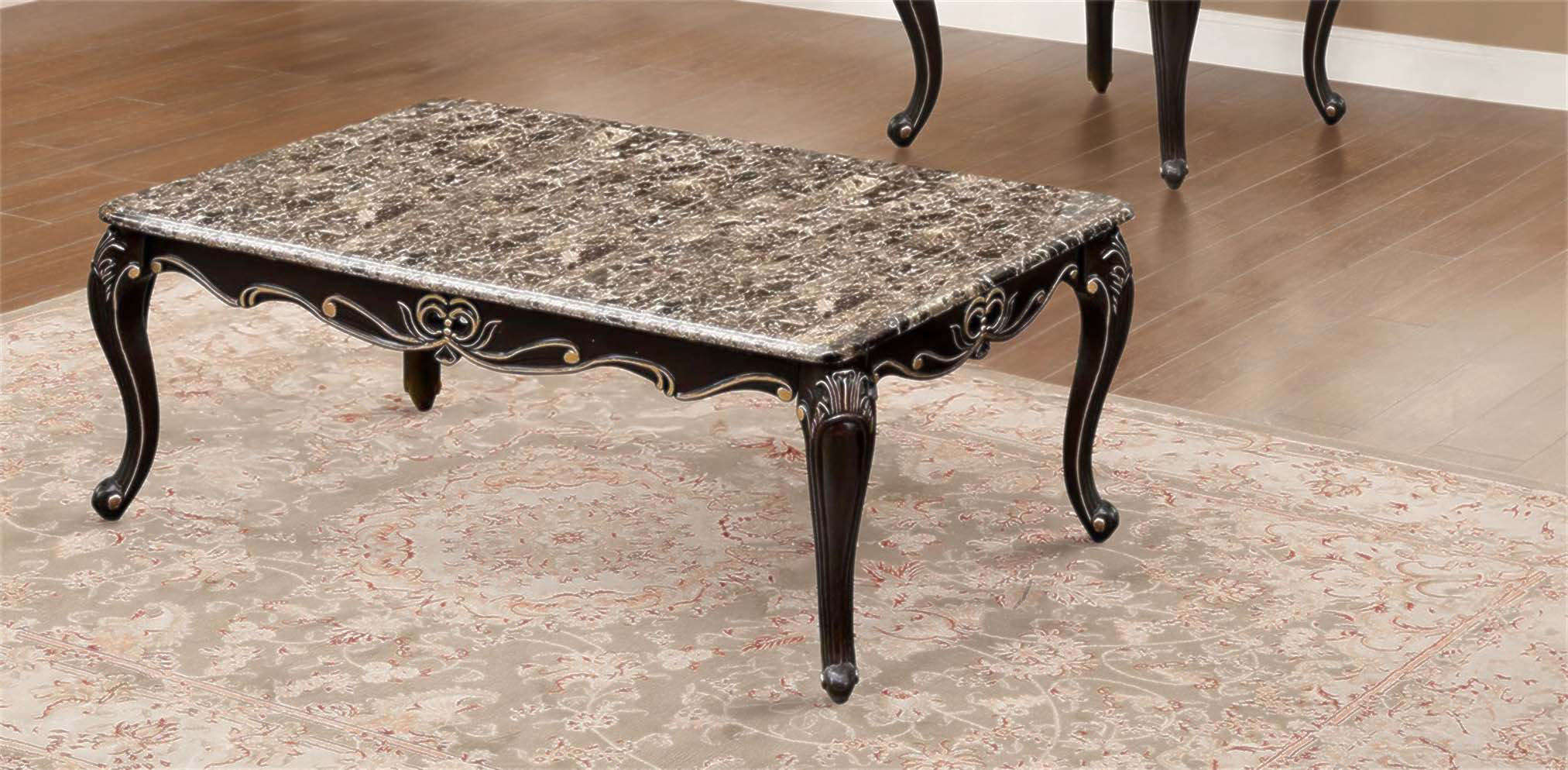Wildon Home® Transitional Style Coffee Table with Cabriole Legs, Highlighting Curved Details for ...