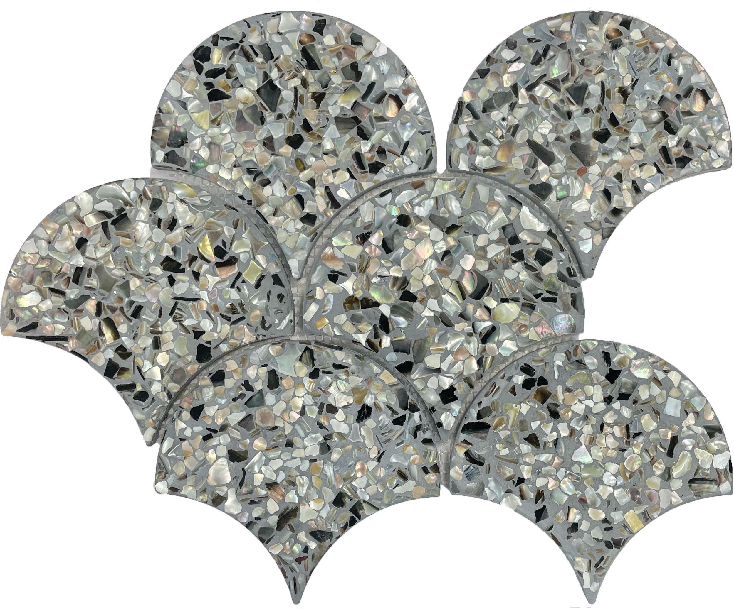 Mosaics4you 5.75" x 5.5" Cement Fish Scale Wall & Floor Tile | Wayfair