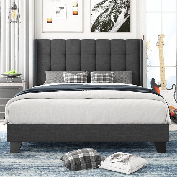 Latitude Run® Platform Bed Frame With Wingback & Reviews | Wayfair