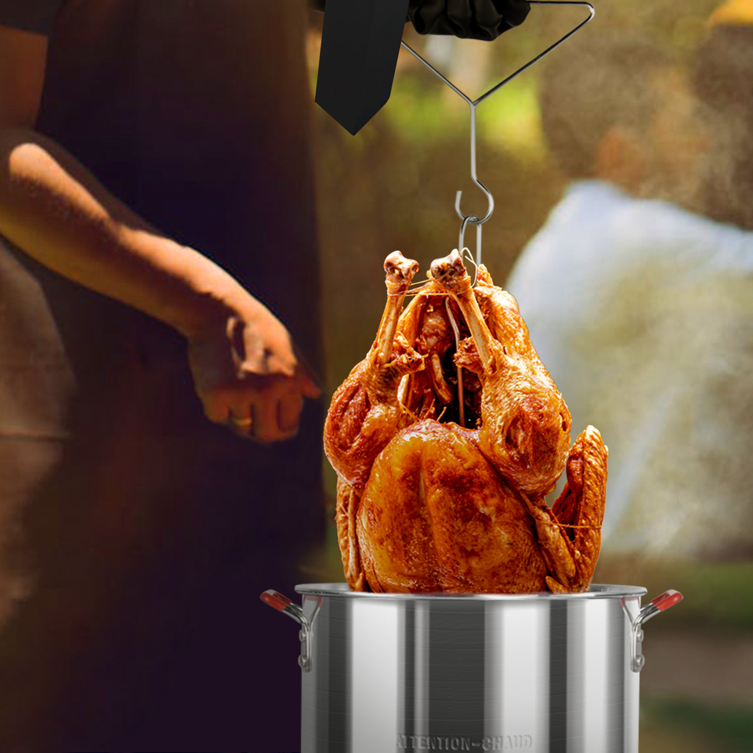 MEIGESI 30QT Turkey Fryer & 10QT Fish Fryer Kit, Waterproof Cover & 12 ...