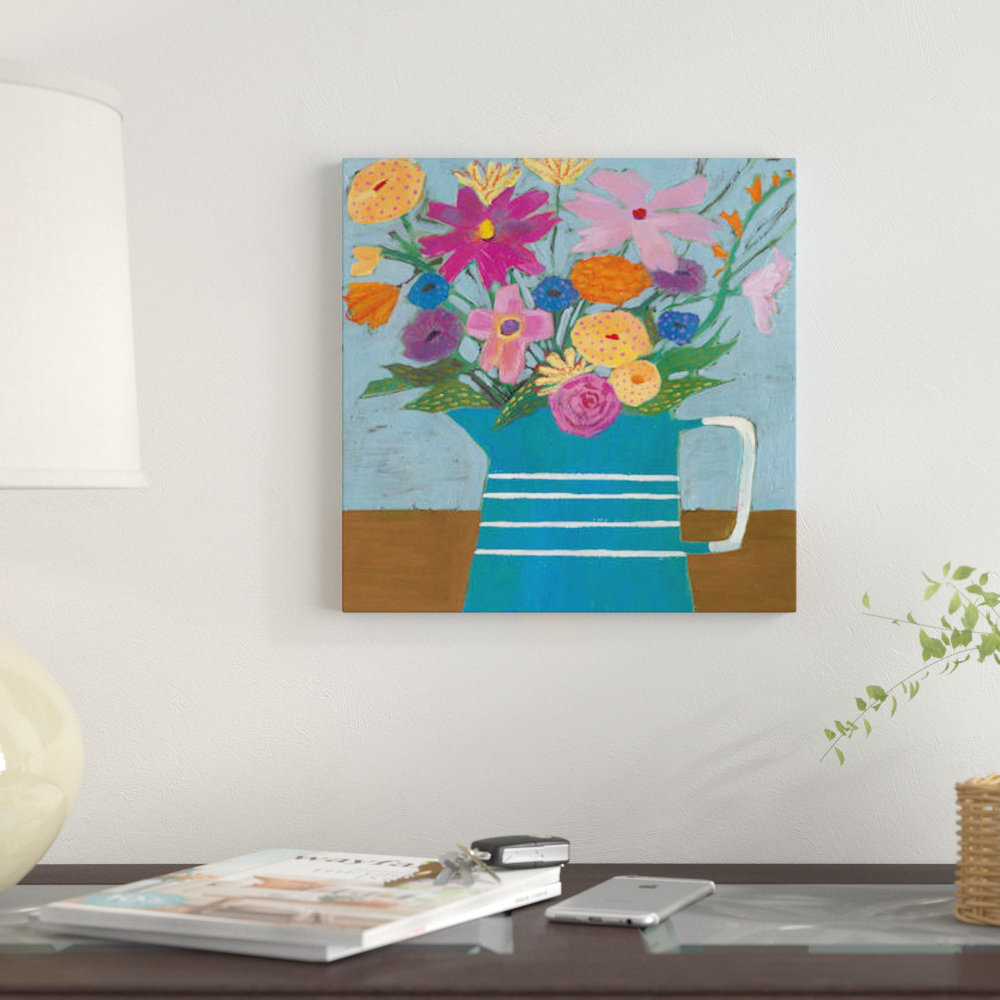 East Urban Home 'Farmhouse Flora I' Print on Canvas - Wayfair Canada