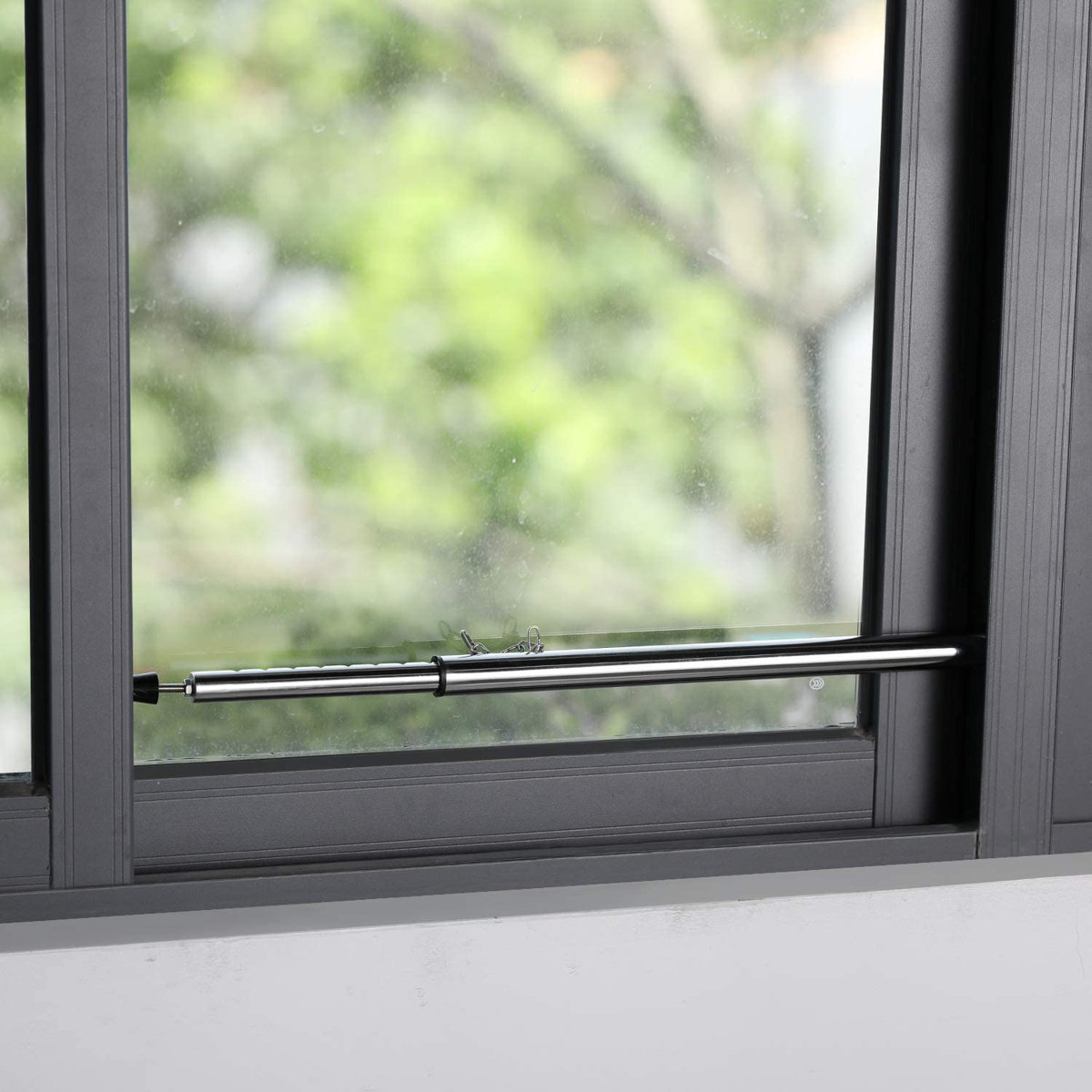 TURBRO Adjustable Window Security Lock Bar, Sliding Door Jammer ...