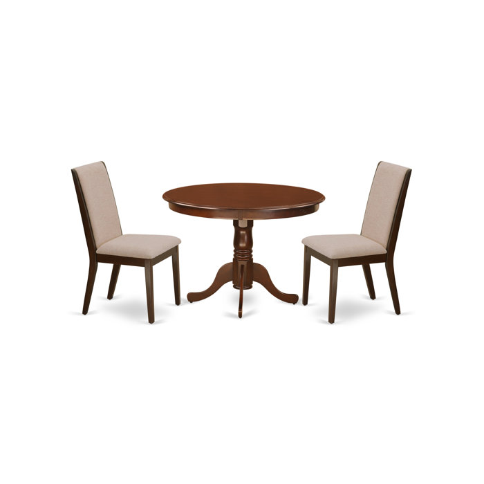 Charlton Home® Bifrost Rubberwood Pedestal Dining Set | Wayfair