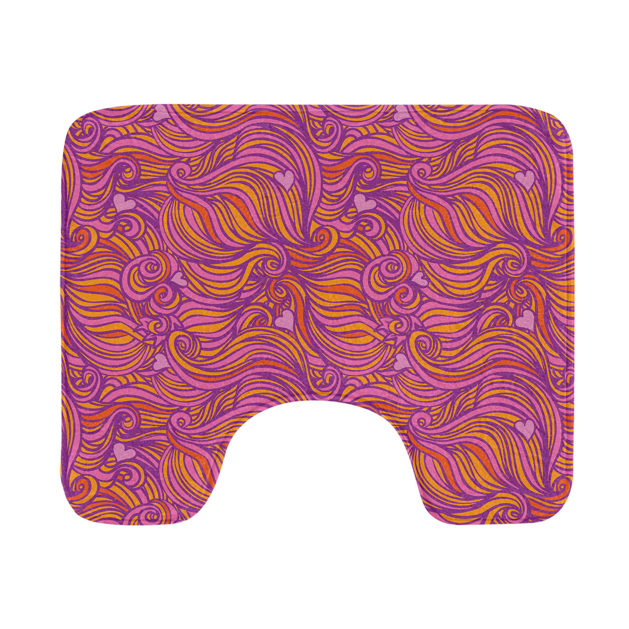 East Urban Home Purple Toilet Mat U-Shape Bathroom Rug 20" Burnt Sienna ...